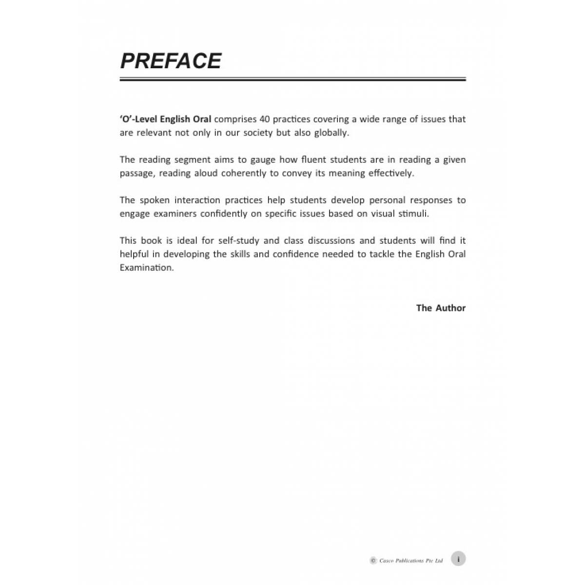 O Level English Oral O Level English Oral